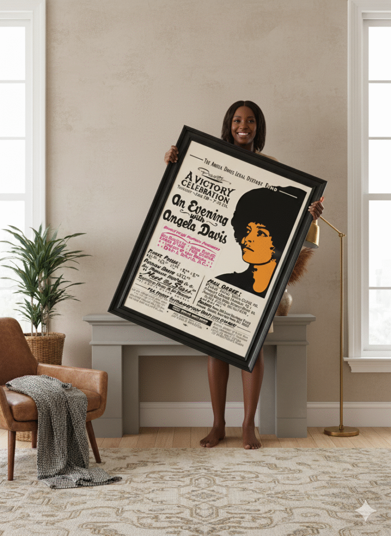 Angela Davis Legal Defense Fund 1972 Poster – Vintage Civil Rights ...